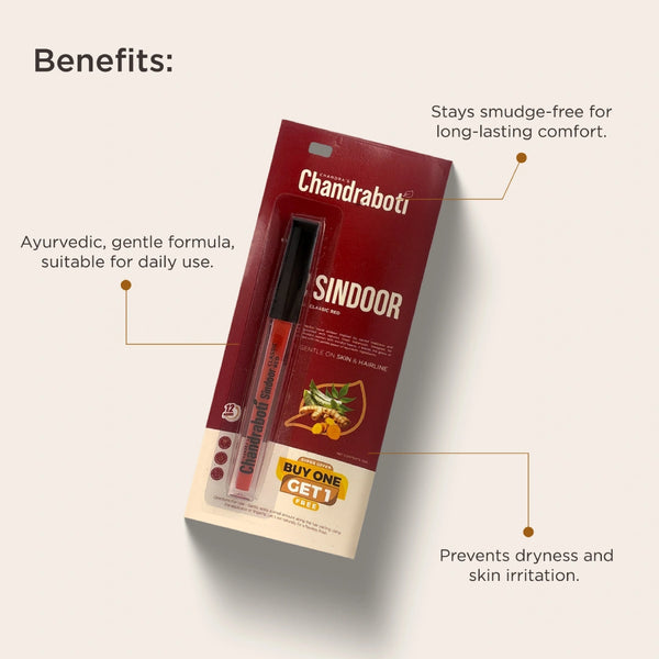 Sindoor Classic Red (Buy 1 Get 1 Free) – Chandraboti Ayurvedic